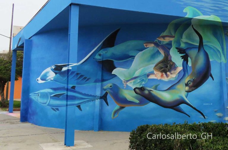 Mural "Aquatic Soul" in Rosarito, Baja California, Mexico – Adry del Rocio